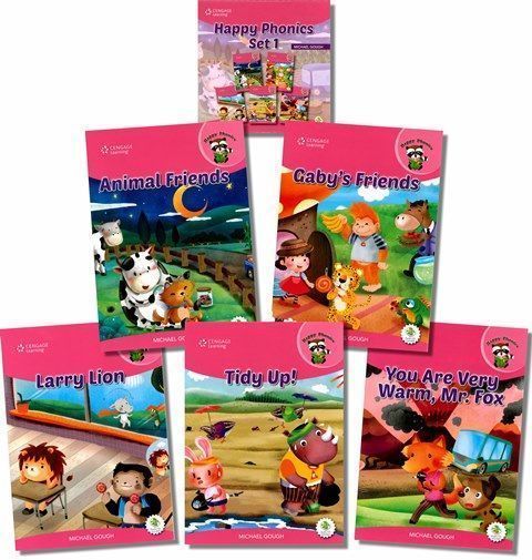 Happy Phonics Set 1 (5 Books + Audio CD/1片) - Corner Bookstore