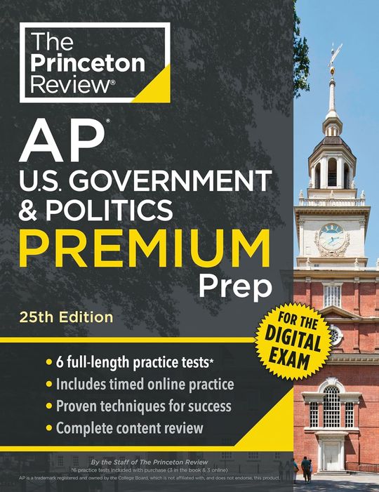 AP U.S. Government Politics Premium Prep, 25th Edition - Corner Bookstore