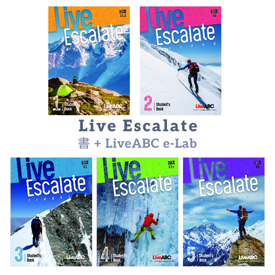 Live Escalate 1~5 - 麗文校園購~教科書一本免運！師生教育優惠 • 線上一起GO！麗文1460日
